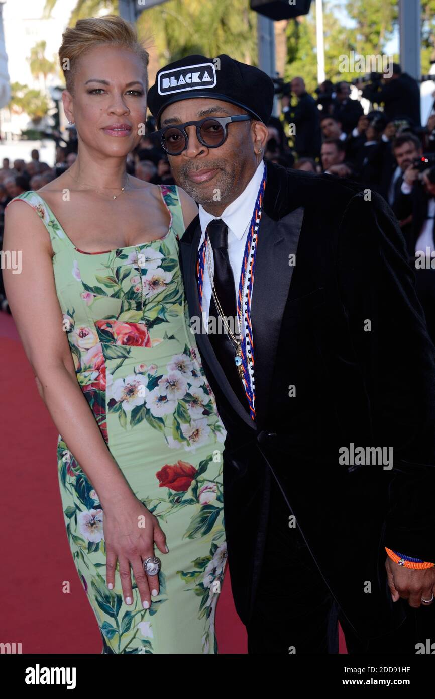 Director Spike Lee and wife Tonya Lewis Lee attending the Closing ...