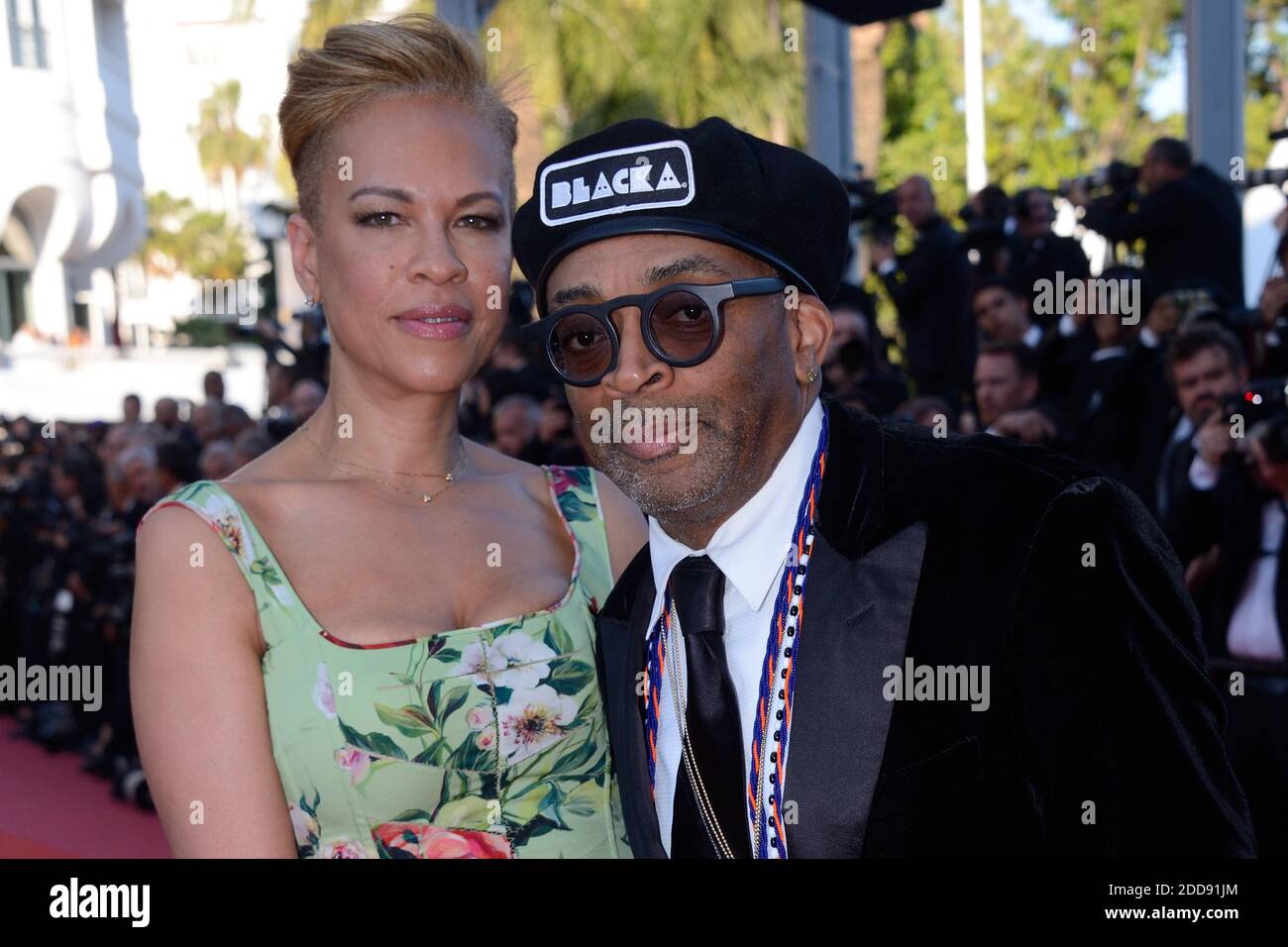 Director Spike Lee and wife Tonya Lewis Lee attending the Closing ...