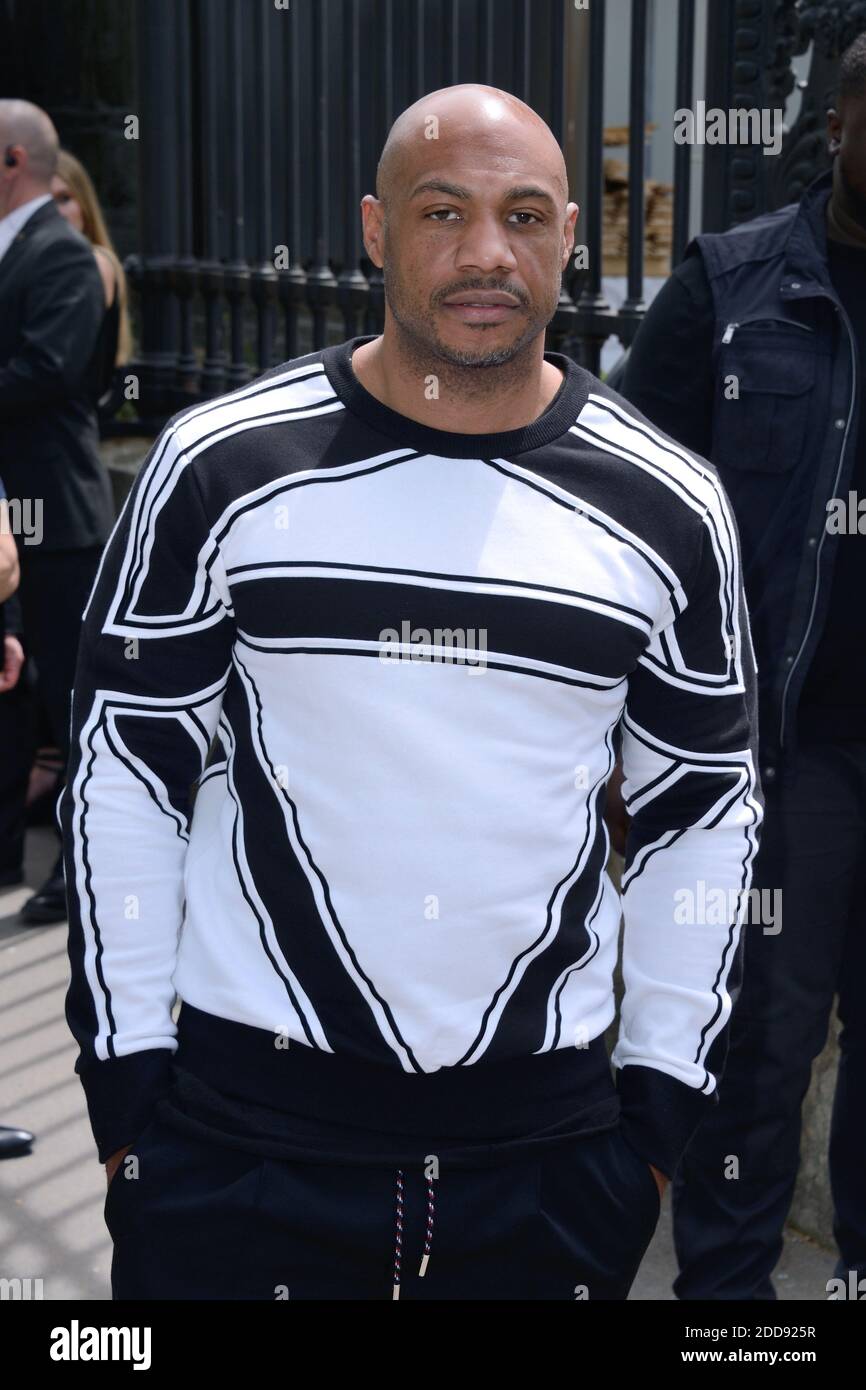 Kareem Biggs Burke attending the Balmain Menswear Spring Summer 2019 ...