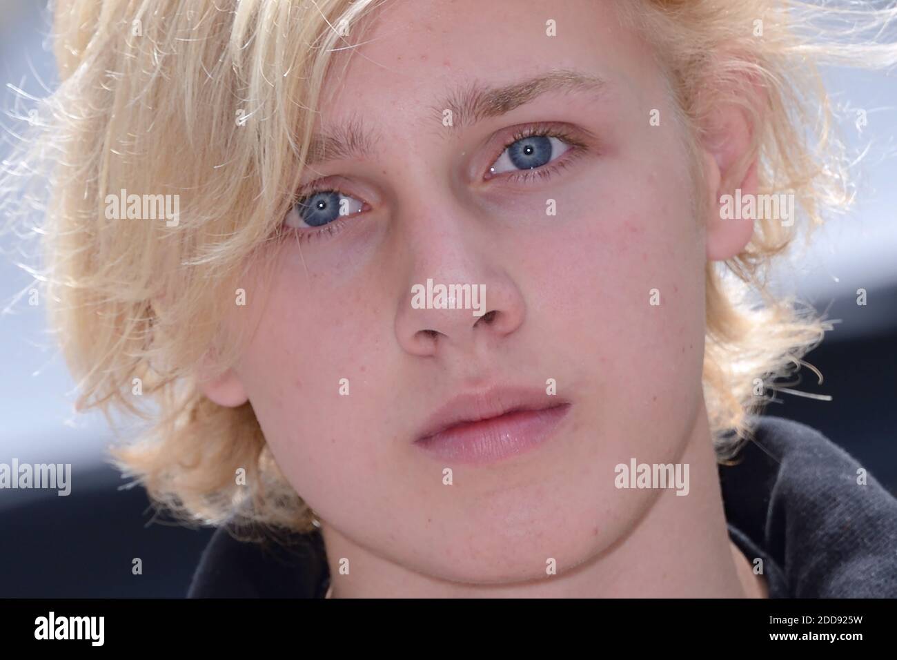 Lucas Portman (son of Natalia Vodianova) attending the Balmain Menswear ...