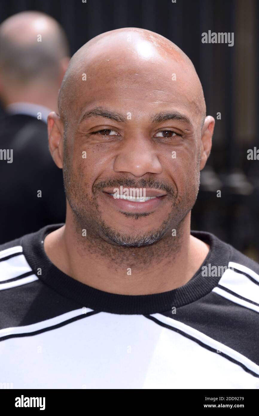 Kareem Biggs Burke attending the Balmain Menswear Spring Summer 2019 ...