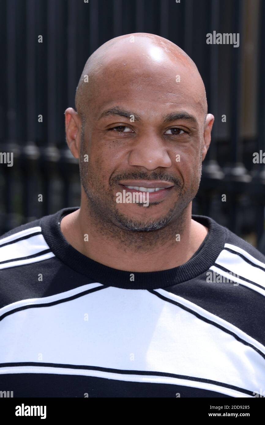 Kareem Biggs Burke attending the Balmain Menswear Spring Summer 2019 ...