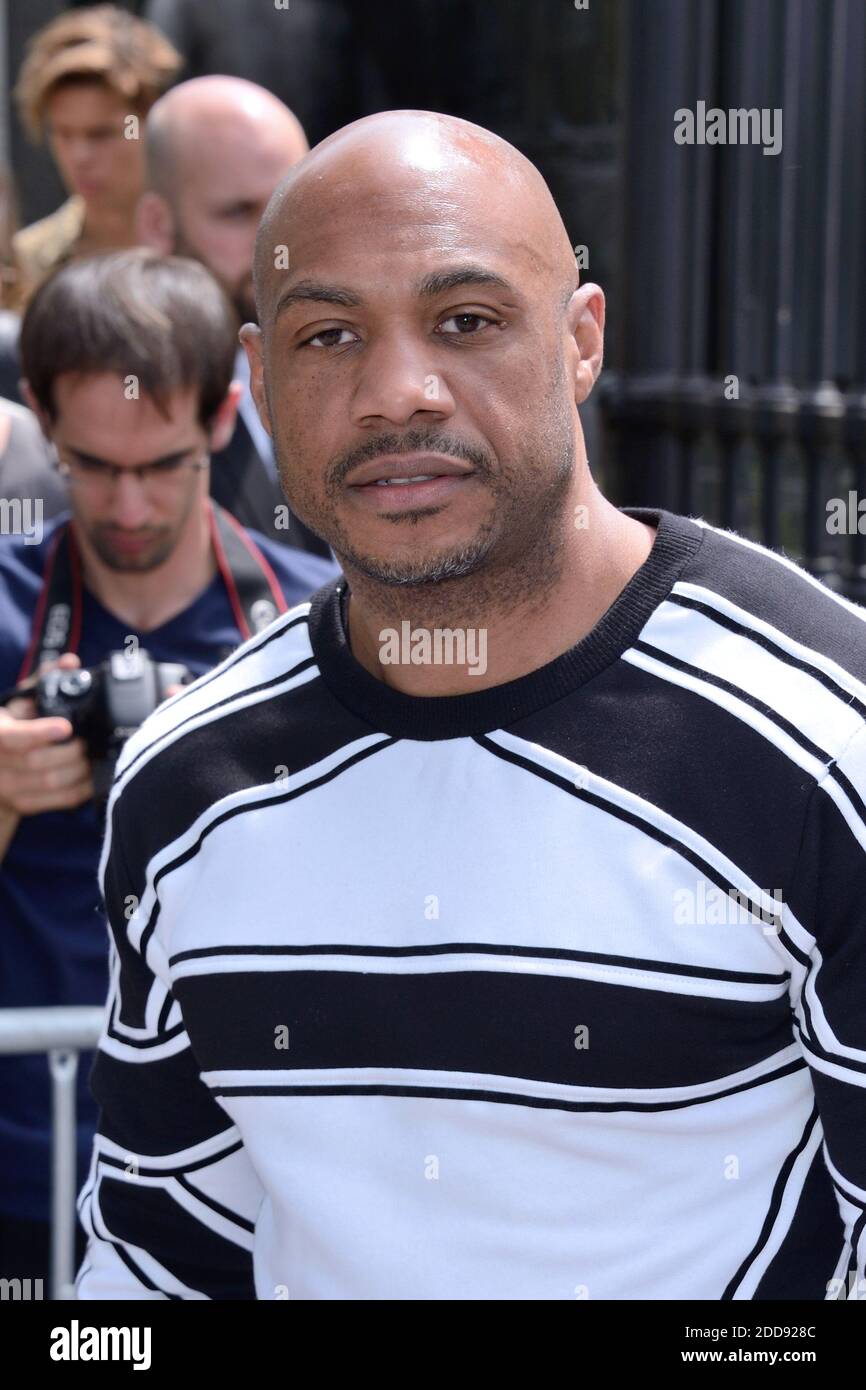 Kareem Biggs Burke attending the Balmain Menswear Spring Summer 2019 ...