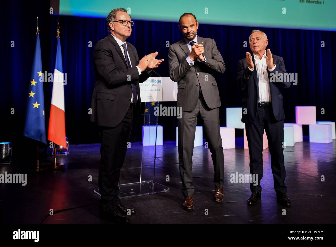 French Prime minister Edouard Philippe and member of Parliament Richard ...