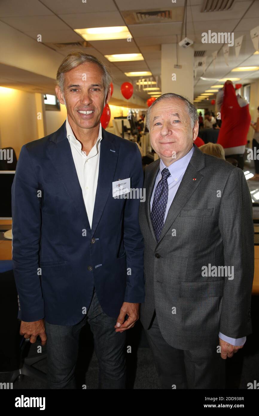 Jean Todt and Paul Belmondo attending the 14th Aurel BGC Charity Day to ...