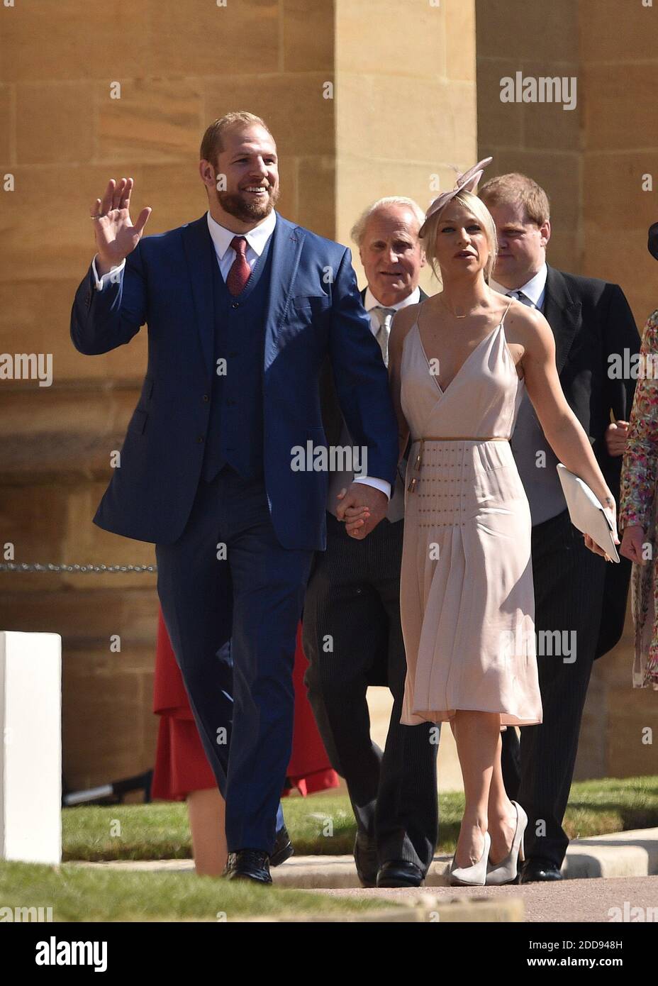 James Haskell and Chloe Madeley arrive at St George's Chapel at Windsor ...