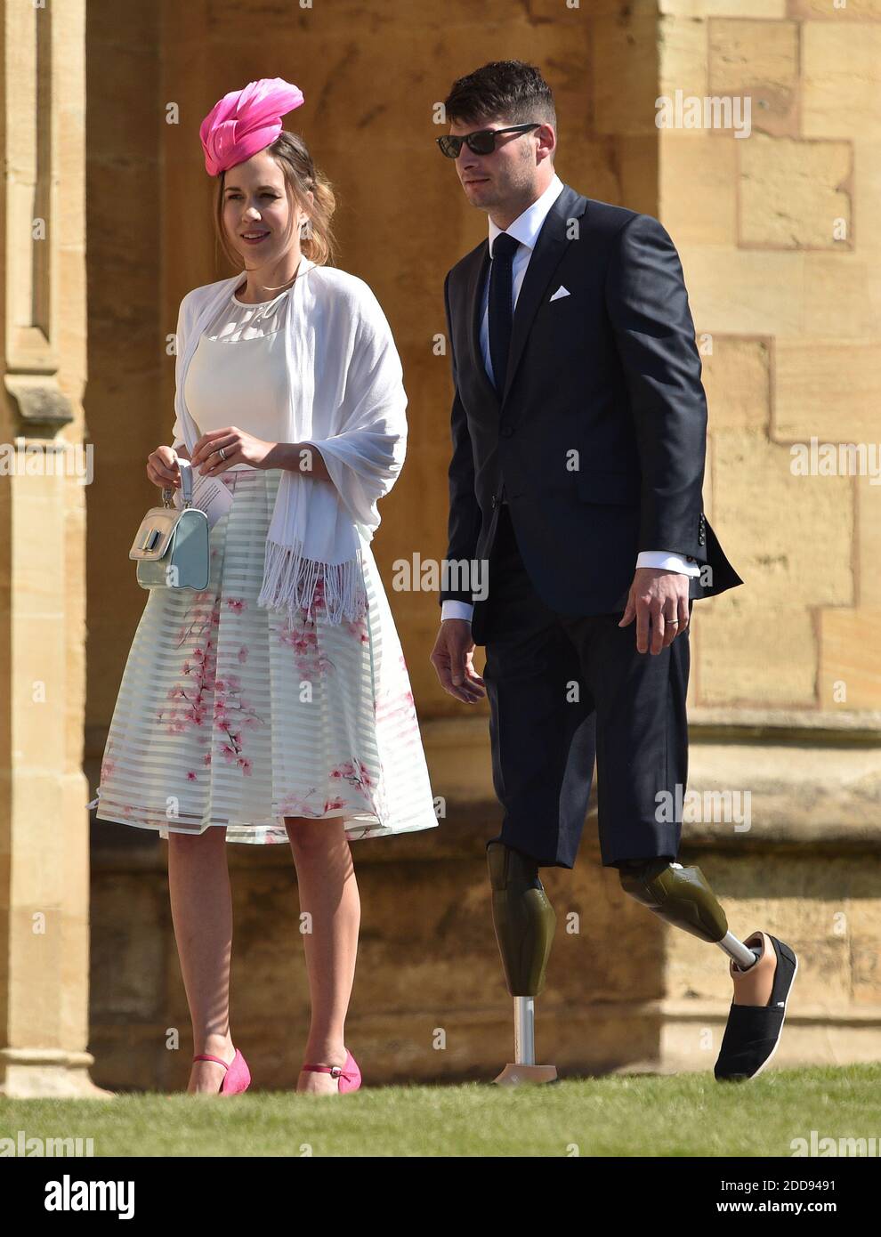 David Henson and wife Hayley Henson arrive at St George's Chapel at ...