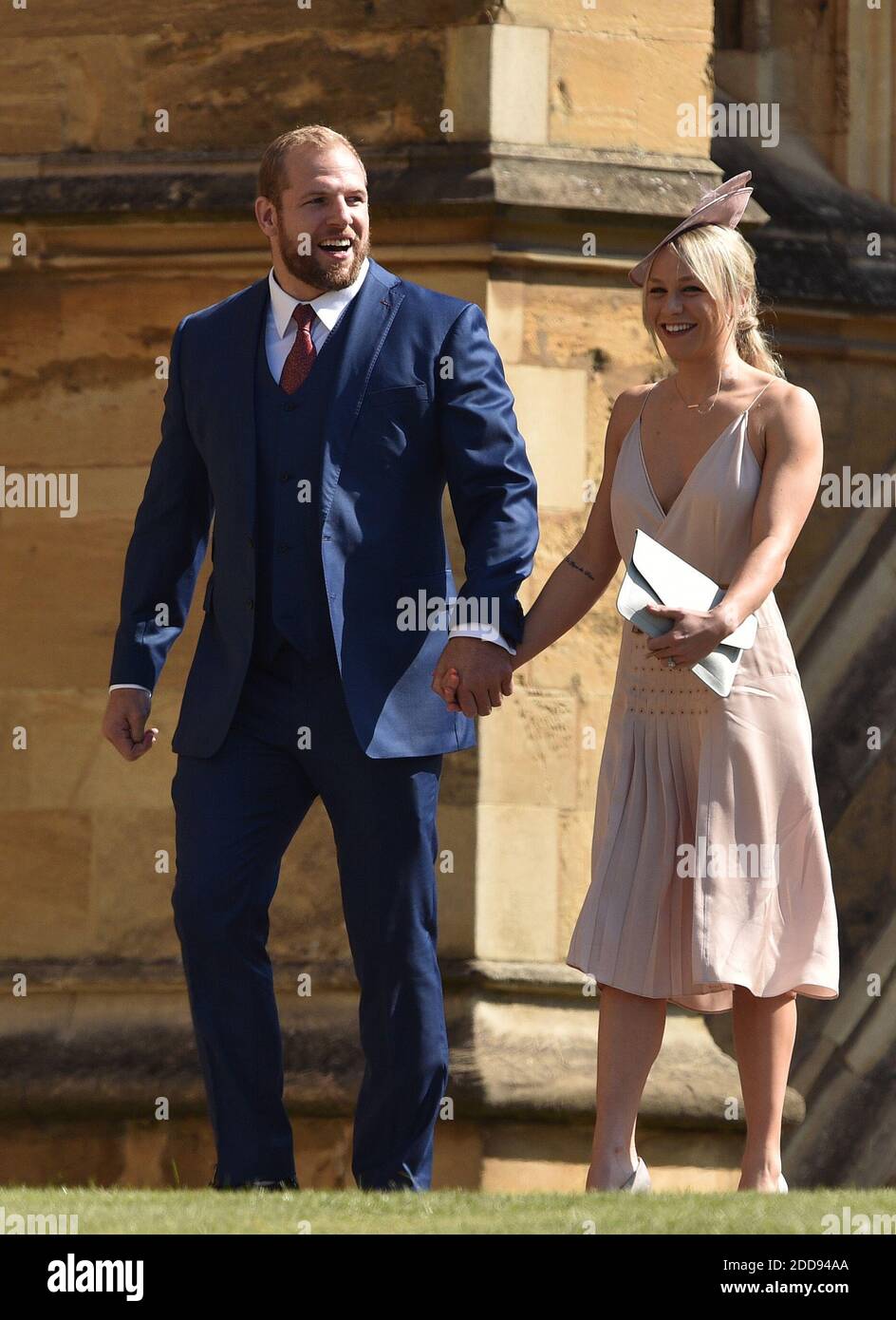 James Haskell and Chloe Madeley arrive at St George's Chapel at Windsor ...