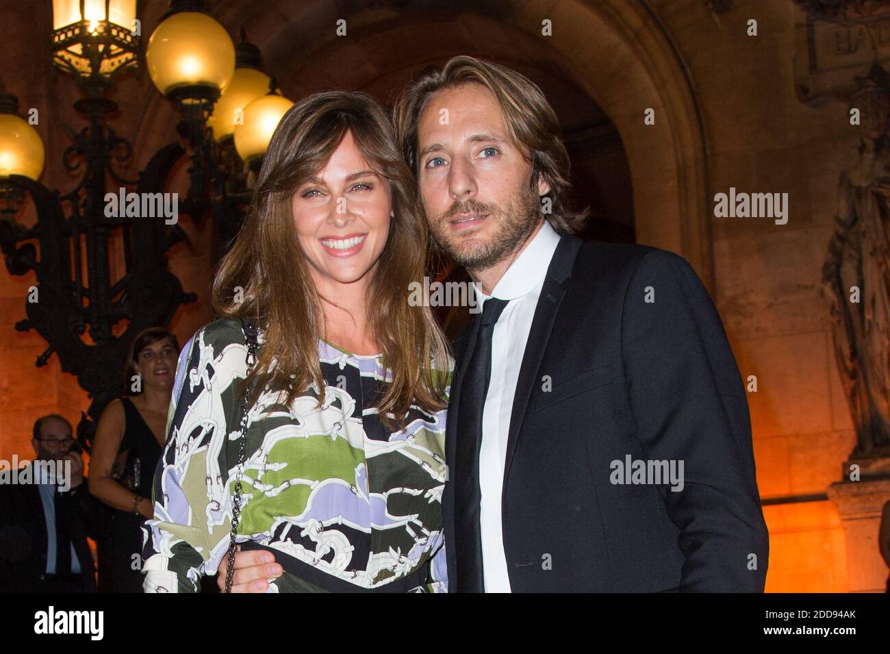 Ophelie Meunier and Mathieu Vergne arriving at Longchamp 70th ...