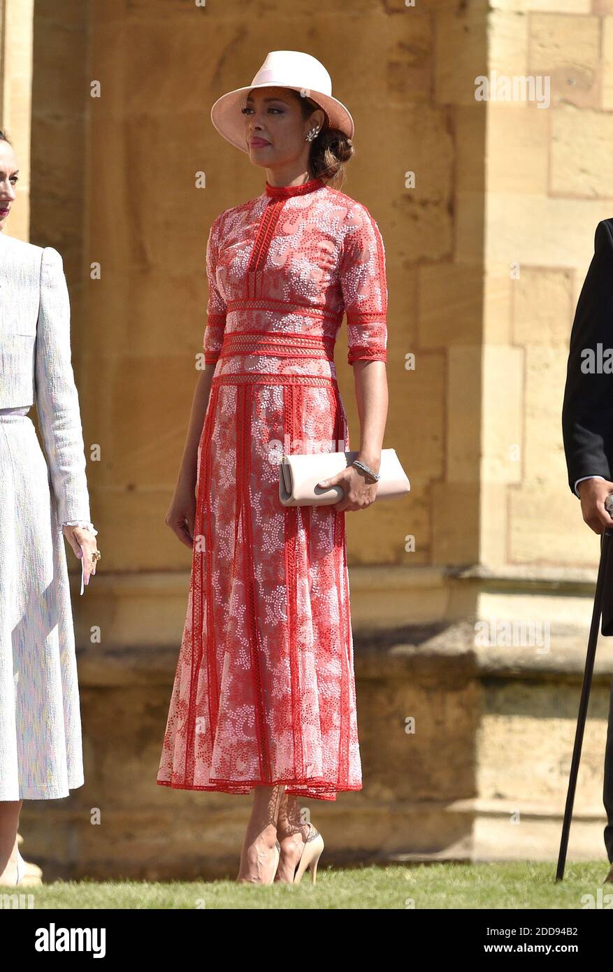 Gina Torres arrives at St George's Chapel at Windsor Castle for the ...