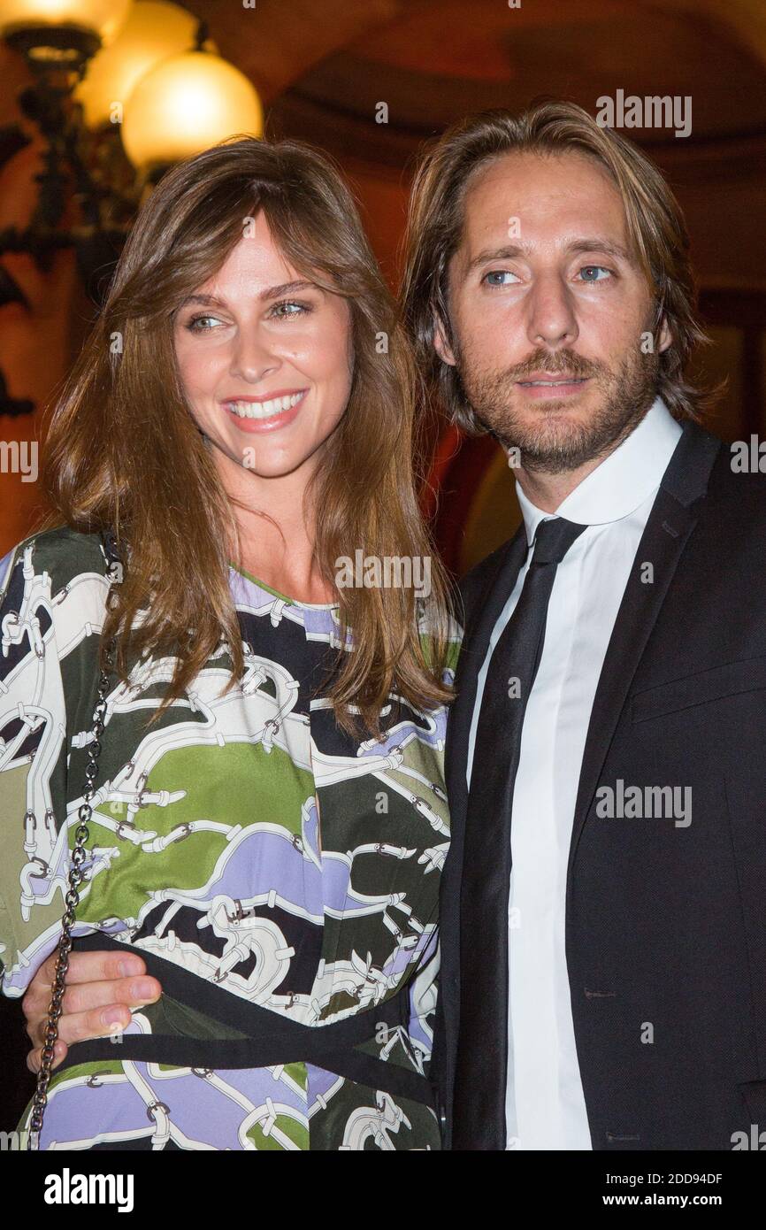 Ophelie Meunier and Mathieu Vergne arriving at Longchamp 70th ...