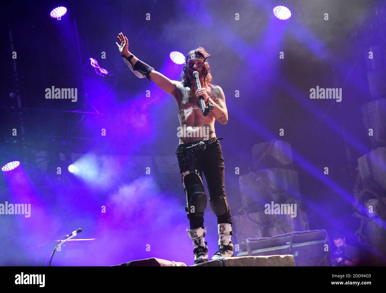 Shaka Ponk performs during the 2018 Solidays Festival in Paris, France ...