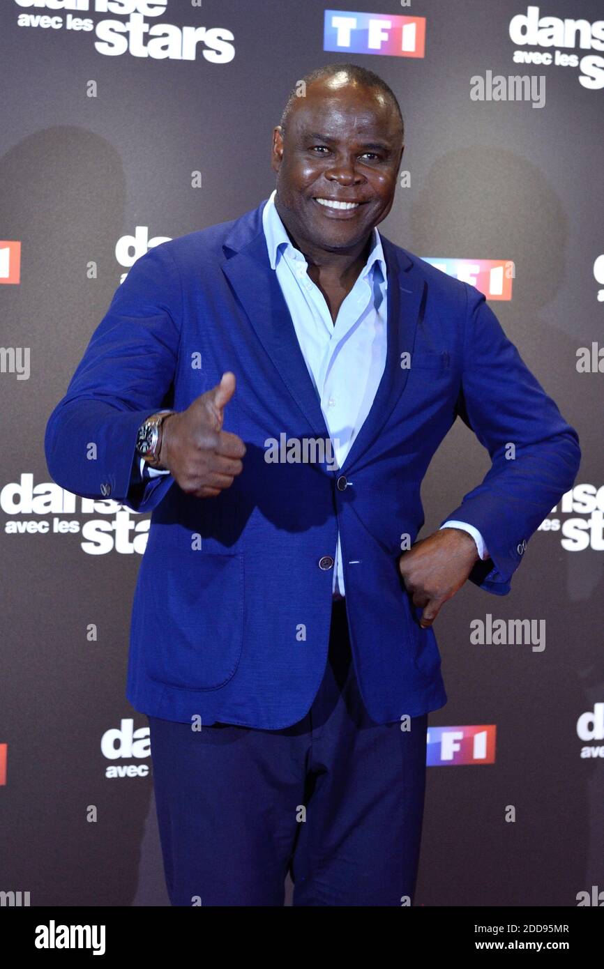 Basile Boli attending the Danse Avec Les Stars photocall at TF1 TV ...