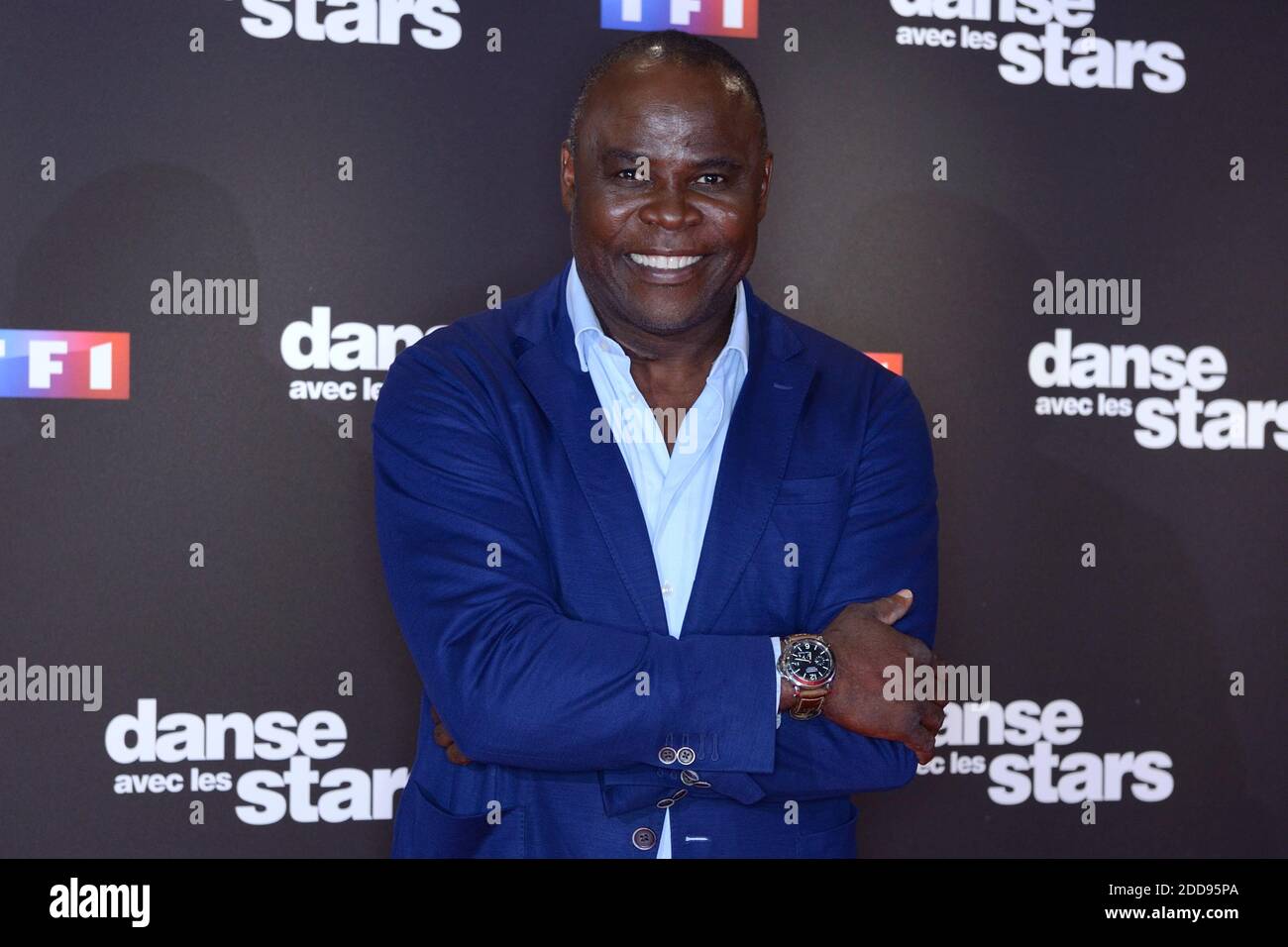 Basile Boli attending the Danse Avec Les Stars photocall at TF1 TV ...
