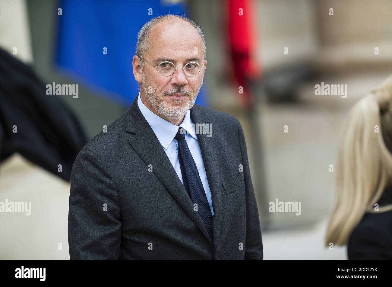 French Telecom operator Orange CEO Stephane Richard leaves Elysee ...