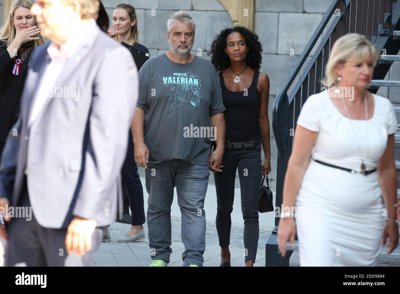 Luc Besson and his wife Virginie Besson-Silla attending Eurosat ...