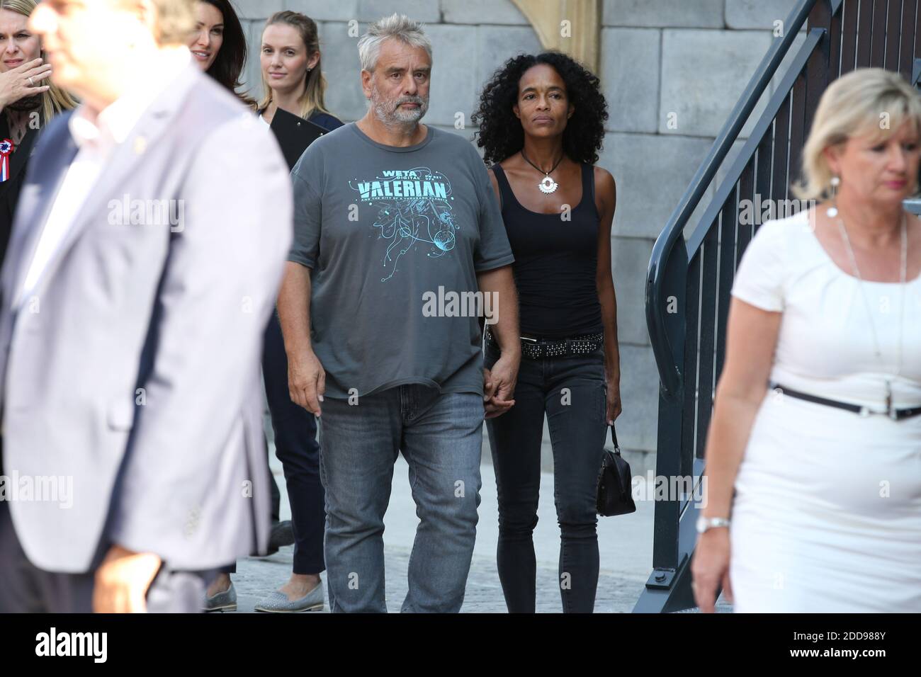 Luc Besson and his wife Virginie Besson-Silla attending Eurosat ...