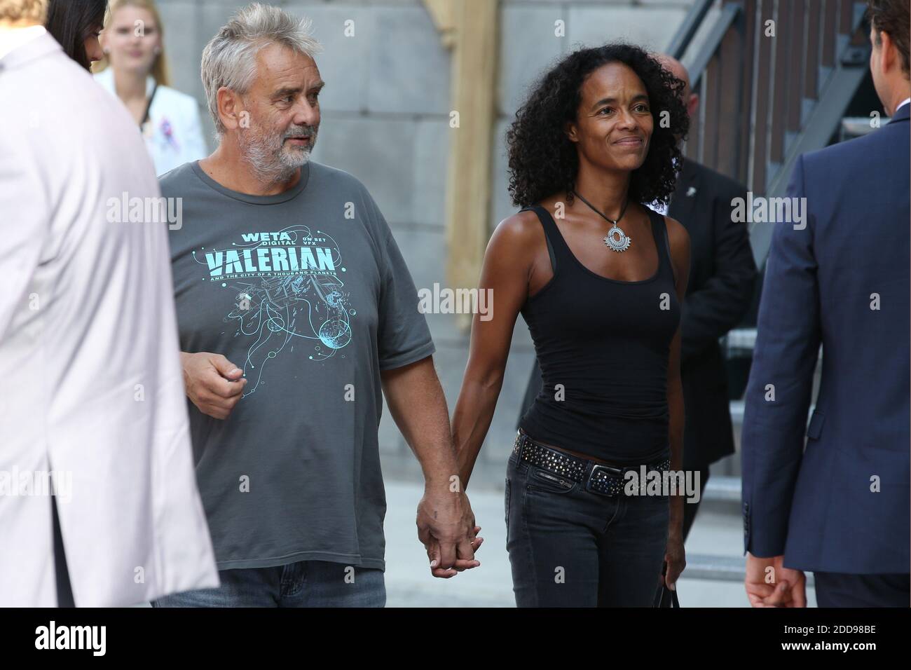 Luc Besson and his wife Virginie Besson-Silla attending Eurosat ...