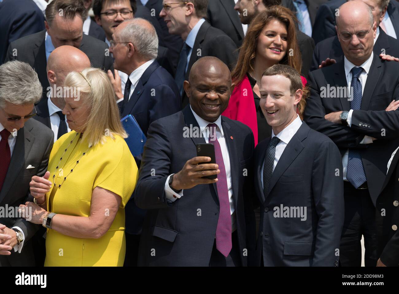 CEO Virginia Rometty, Mo Ibrahim and Mark Zuckerberg doing a family ...