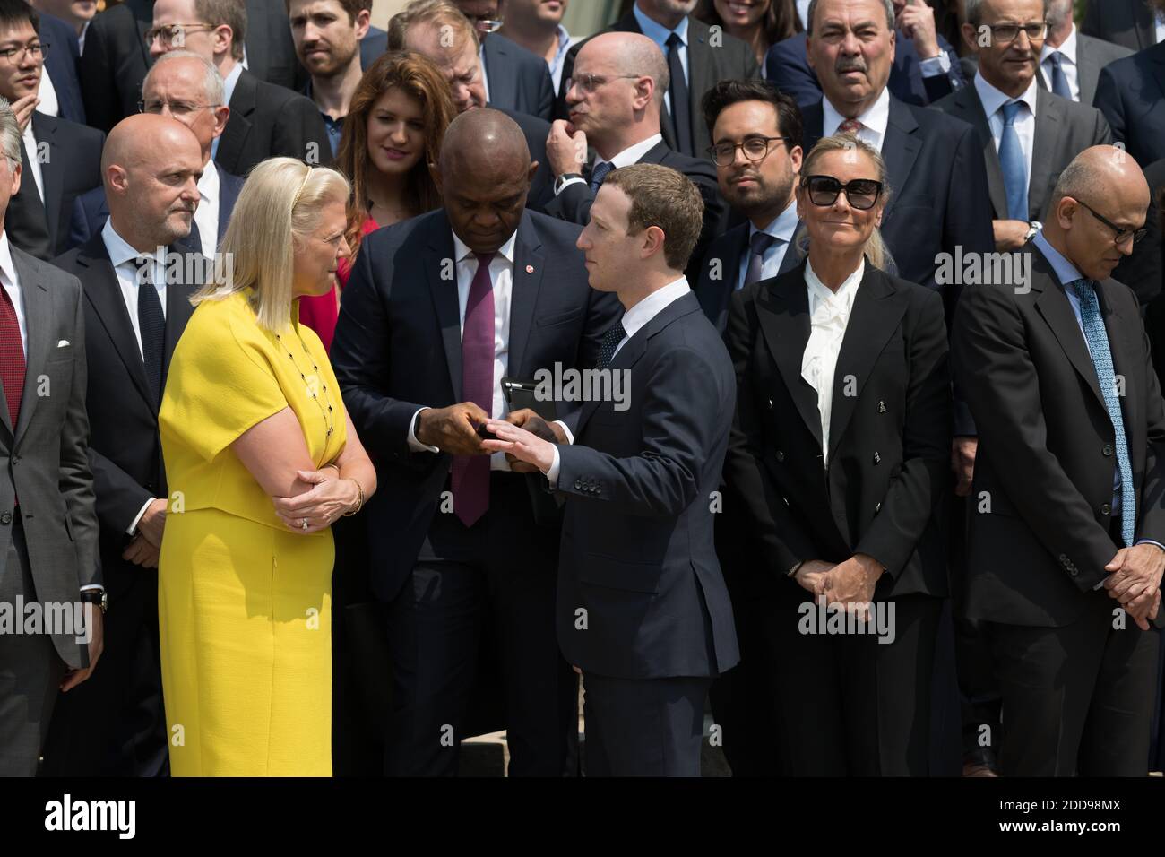 CEO Virginia Rometty, Mo Ibrahim and Mark Zuckerberg doing a family ...