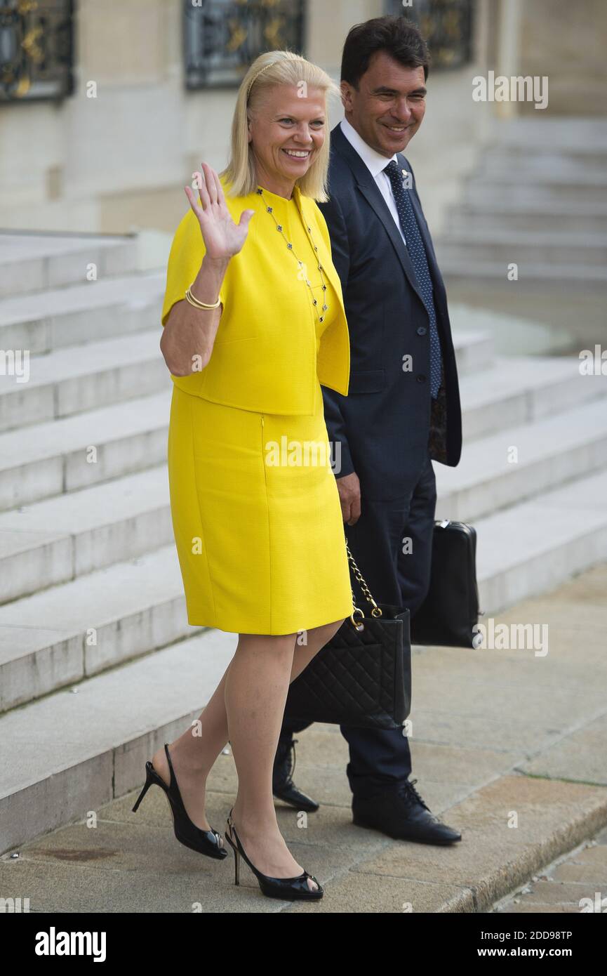 IBM CEO Virginia Rometty leaves Elysee Palace in Paris, France, on May ...