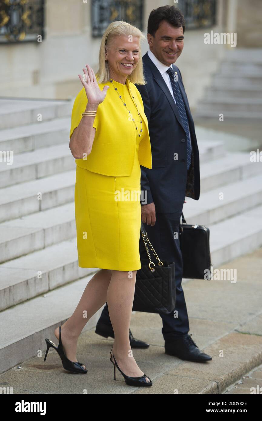IBM CEO Virginia Rometty leaves Elysee Palace in Paris, France, on May ...