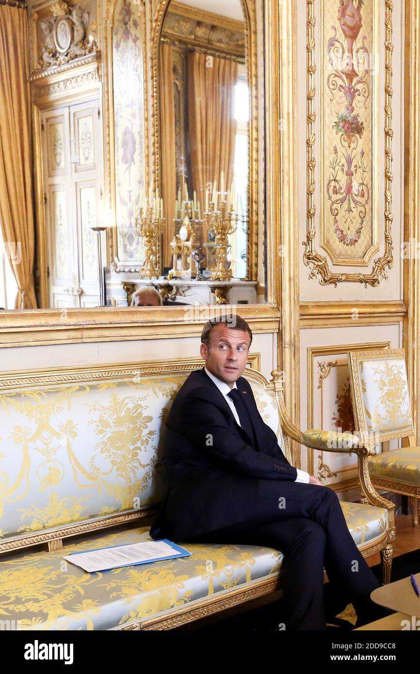 French President Emmanuel Macron meets with IBM President and CEO at ...