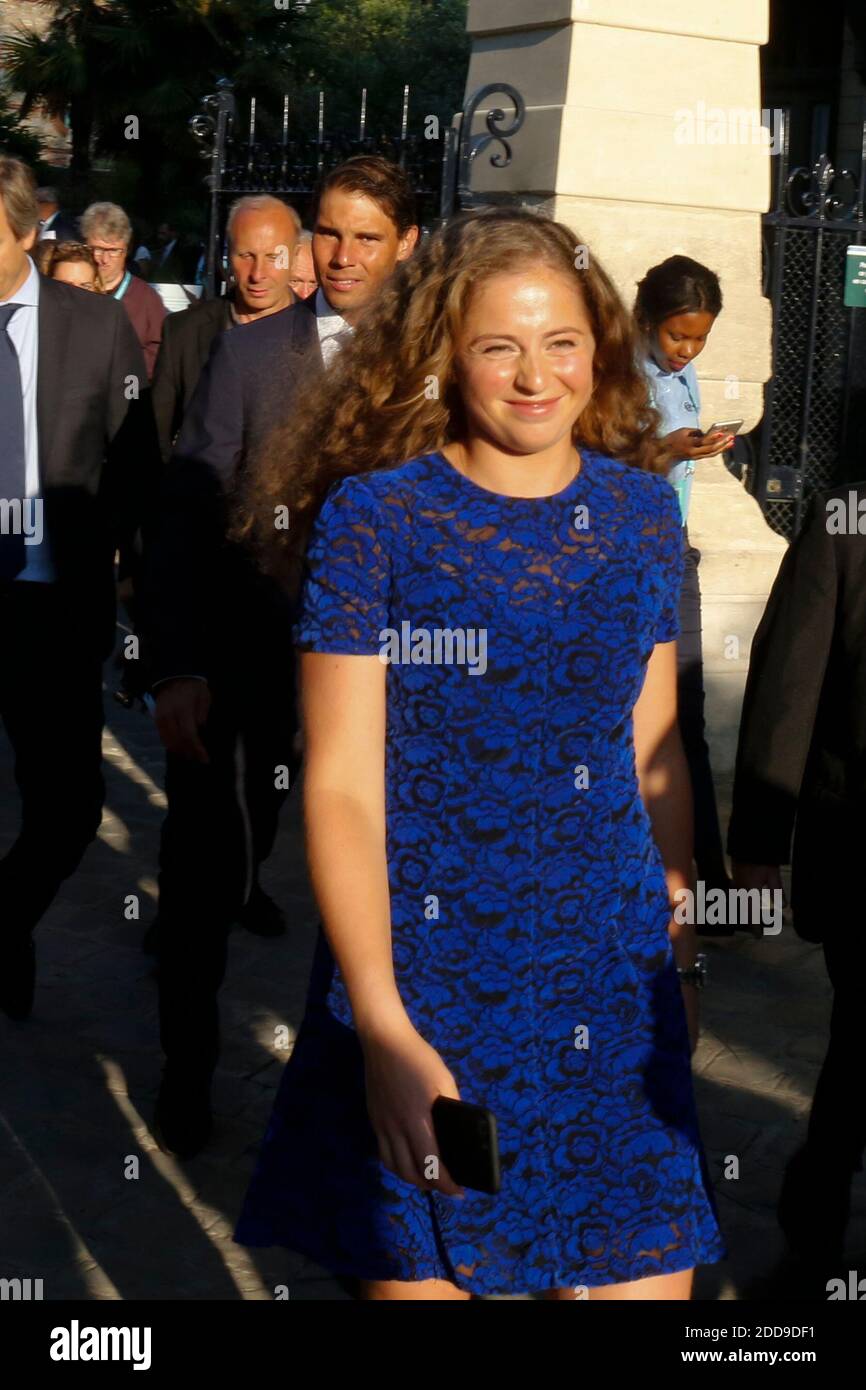 Spain's Rafael Nadal and Latvia's Jeļena Ostapenko during the draw of ...