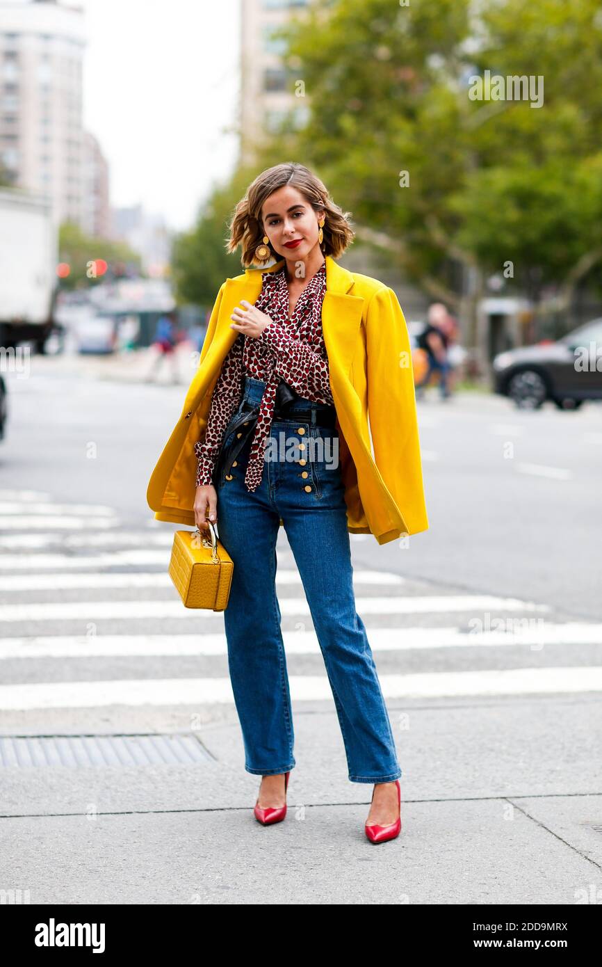 Street style, Stephanie Hill arriving at Milly spring summer 2019 ready ...