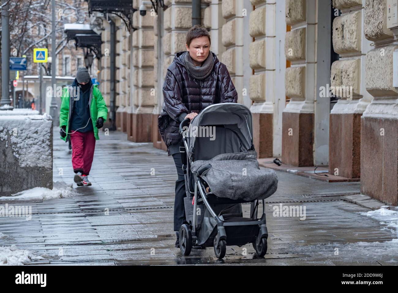 Russia, Moscow. People walk in a street Stock Photo - Alamy