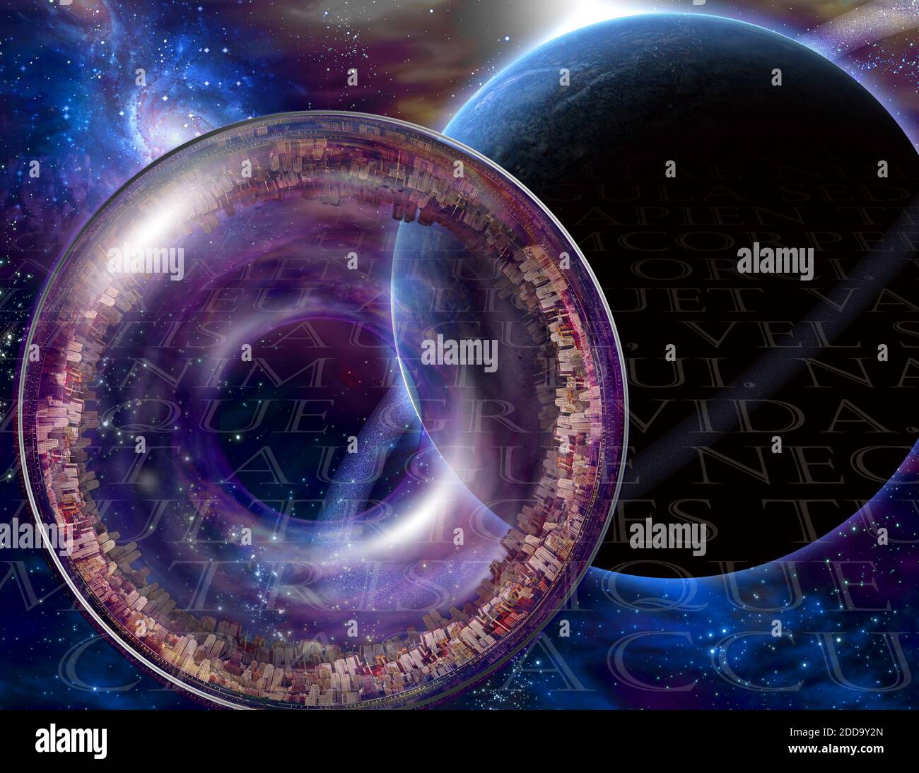 Multi Generational Interstellar Ship. 3D rendering Stock Photo - Alamy