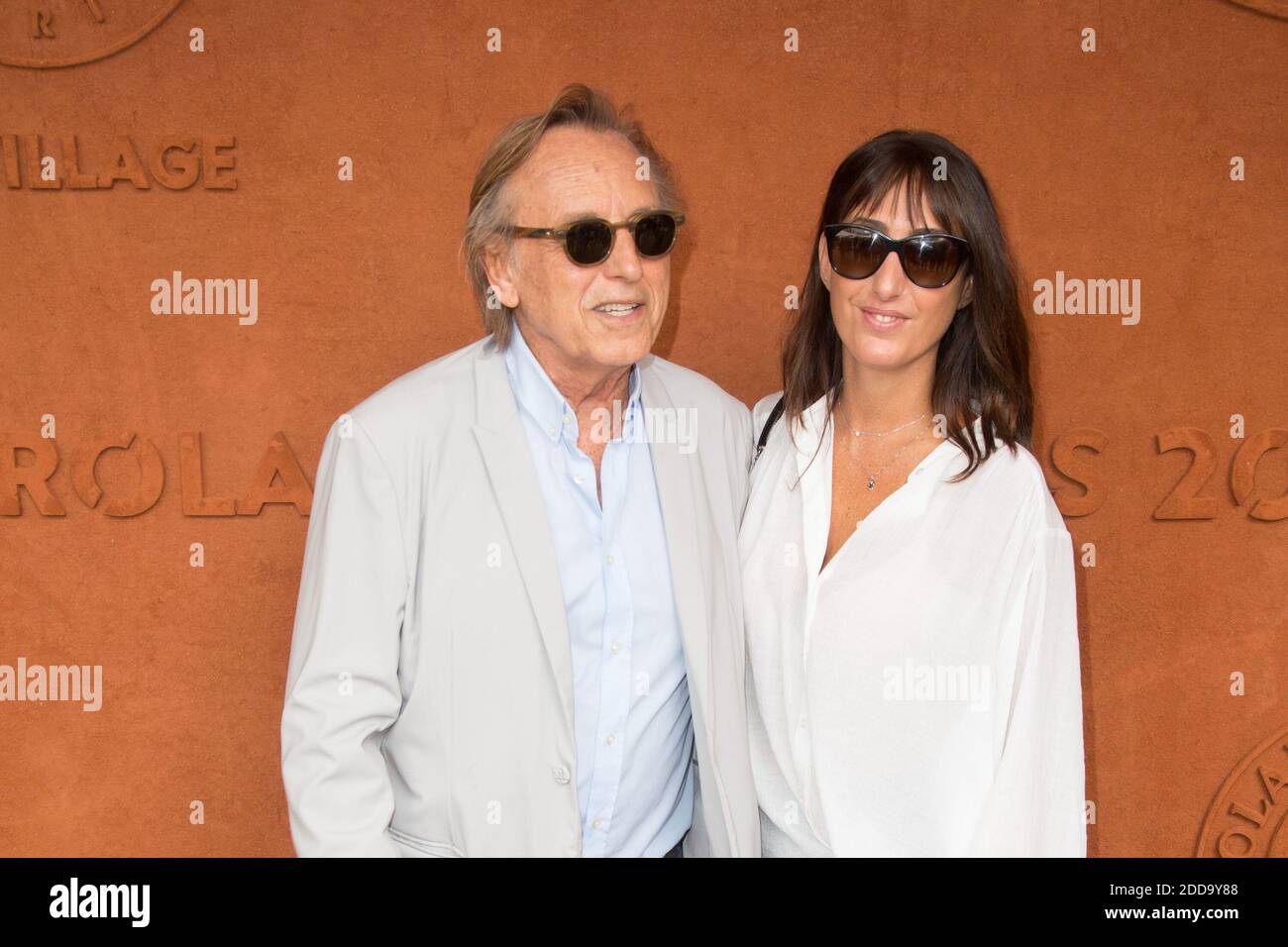 Alexandre Arcady and girlfriend Sabrina Guigui at the Village during ...