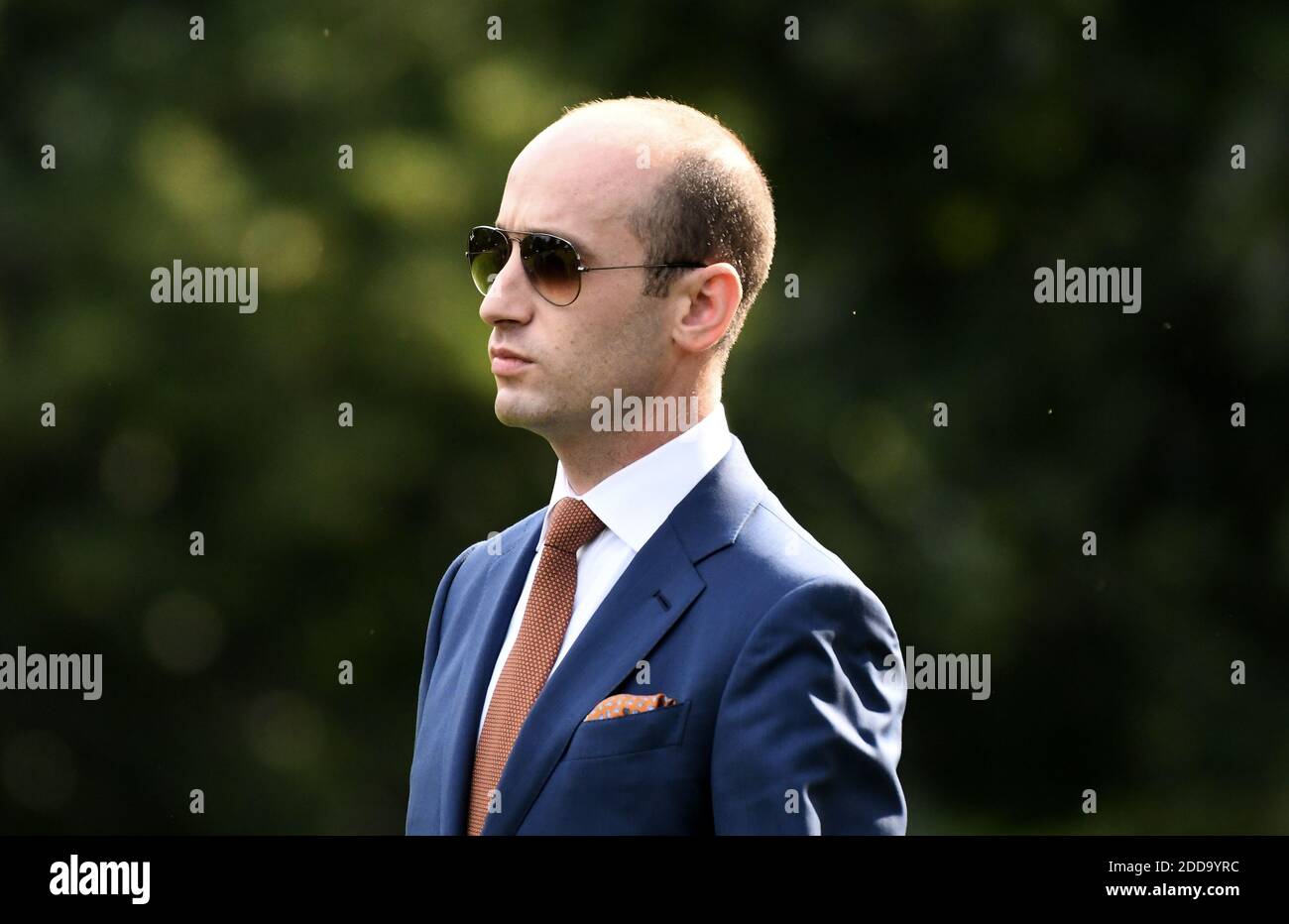 White House senior adviser Stephen Miller departs the White House on ...