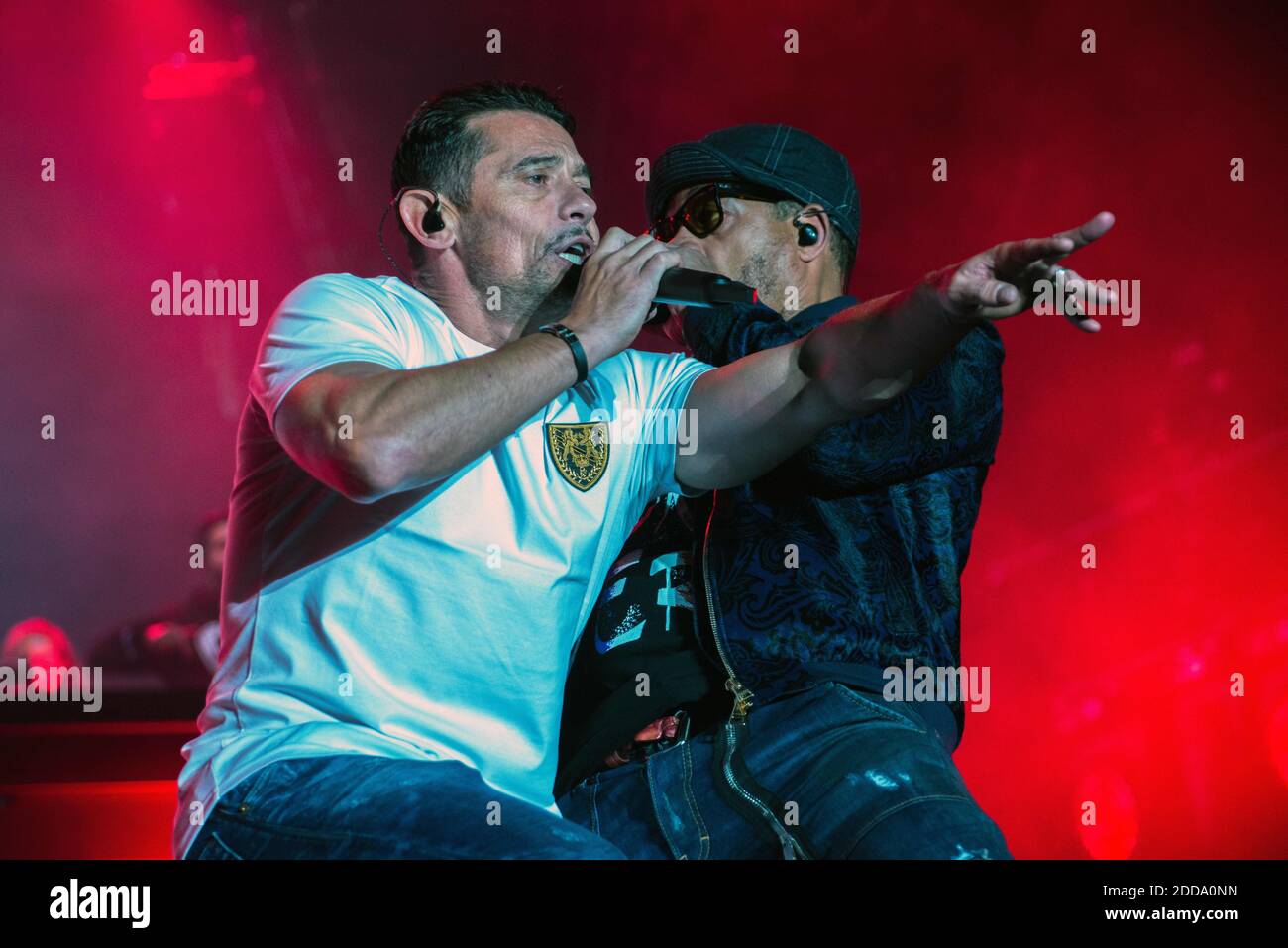 Supreme NTM on stage at the annual Fete de l'Humanite in la Courneuve ...