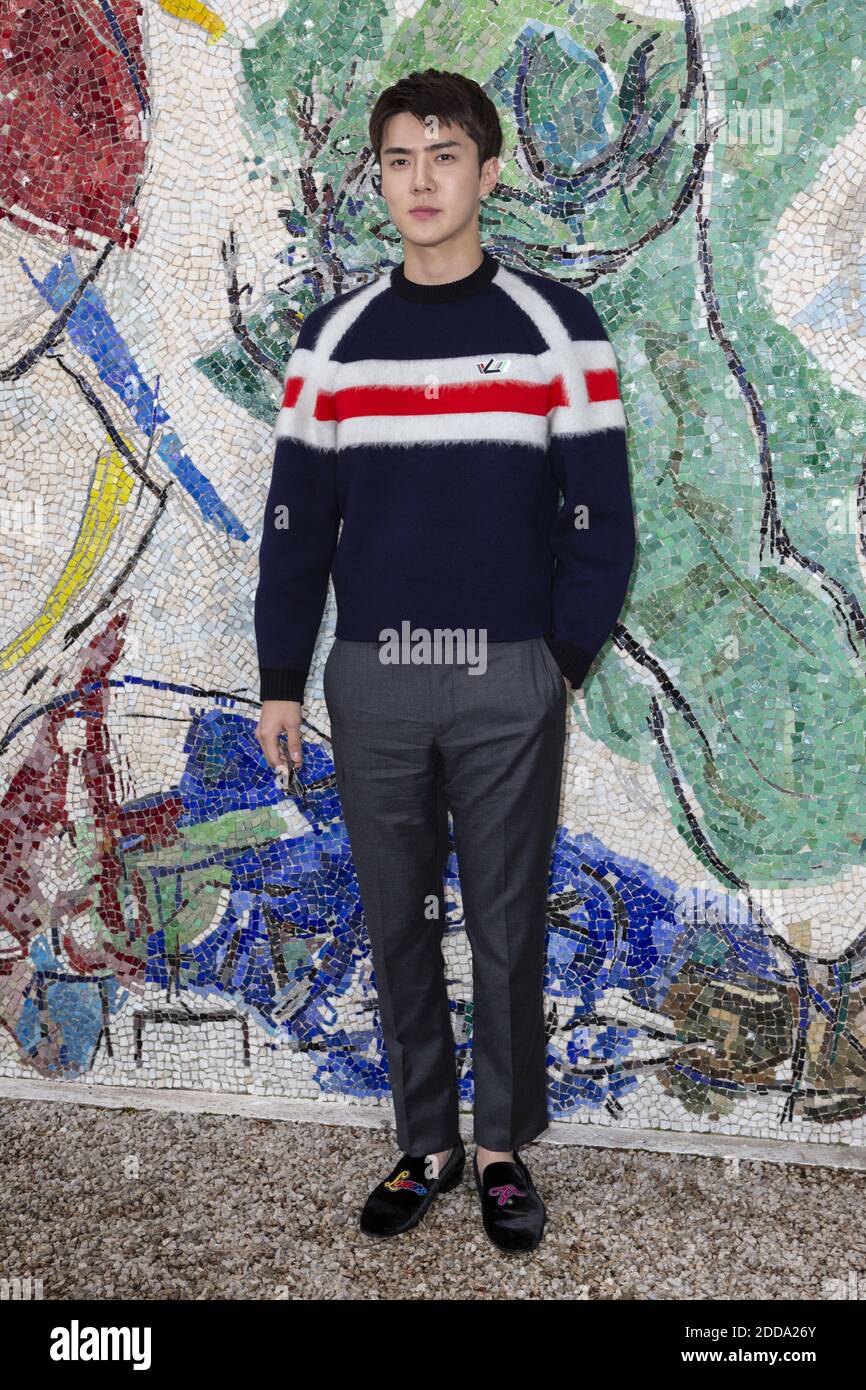 Se Hun poses for the photocall of the Louis Vuitton Cruise Collection ...