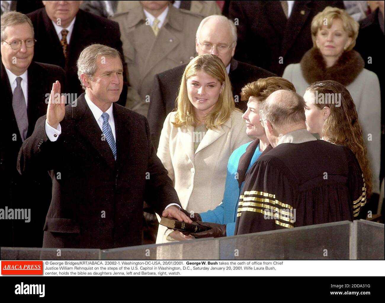 George w bush oath of office 2001 hi-res stock photography and images ...