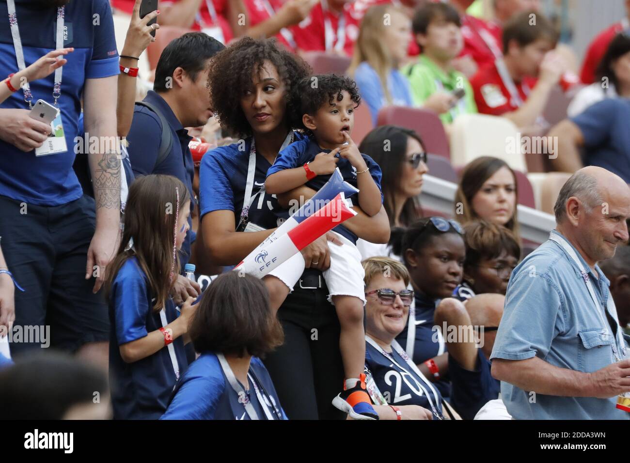 France's Steven Nzonzi family during the 2018 FIFA World Cup Russia ...