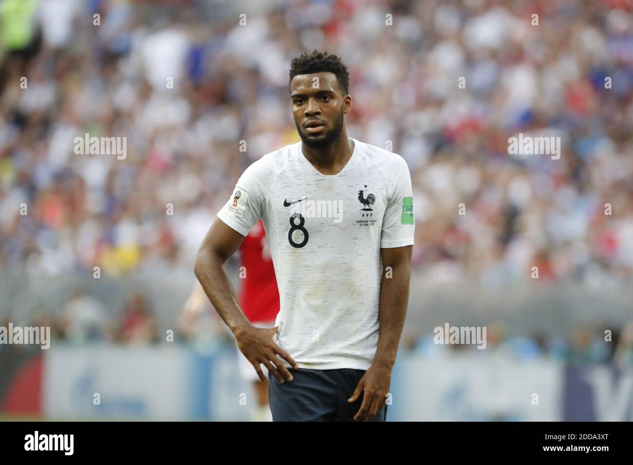 France's Thomas Lemar during the 2018 FIFA World Cup Russia game ...