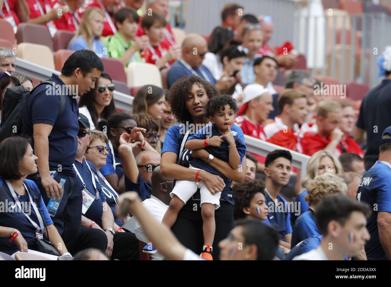 France's Steven Nzonzi family during the 2018 FIFA World Cup Russia ...