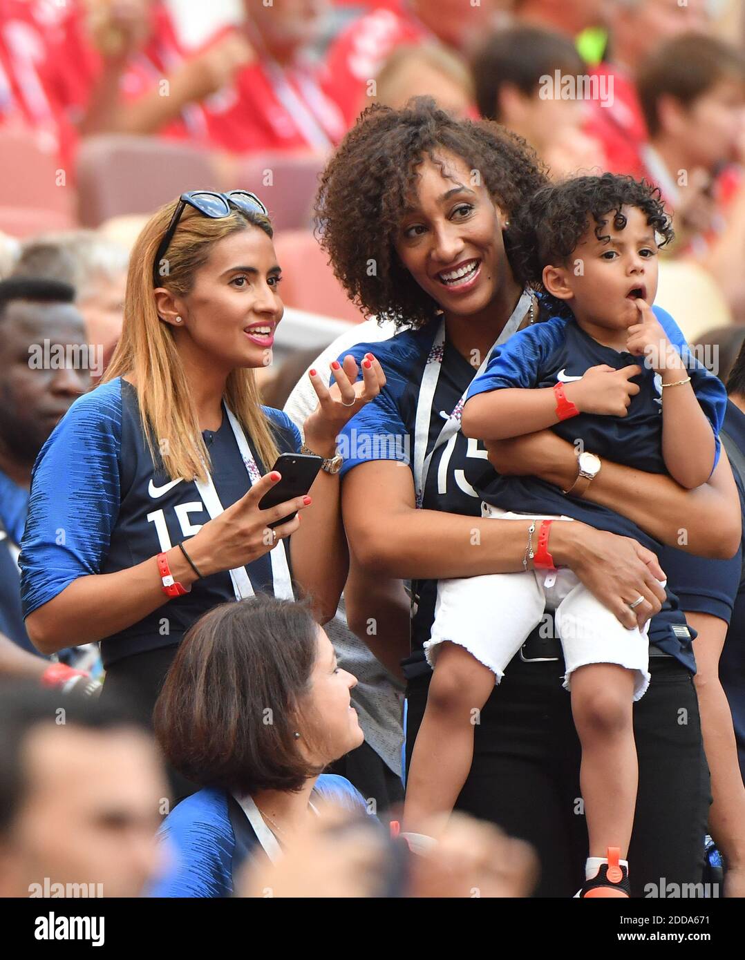 Family of Steven NZONZI during the 2018 FIFA World Cup Russia game ...