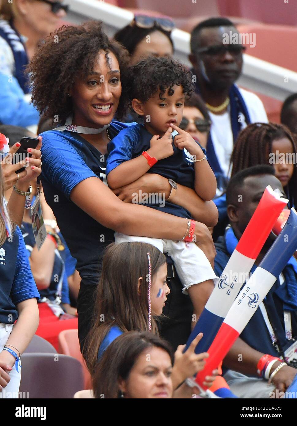 Family of Steven NZONZI during the 2018 FIFA World Cup Russia game ...