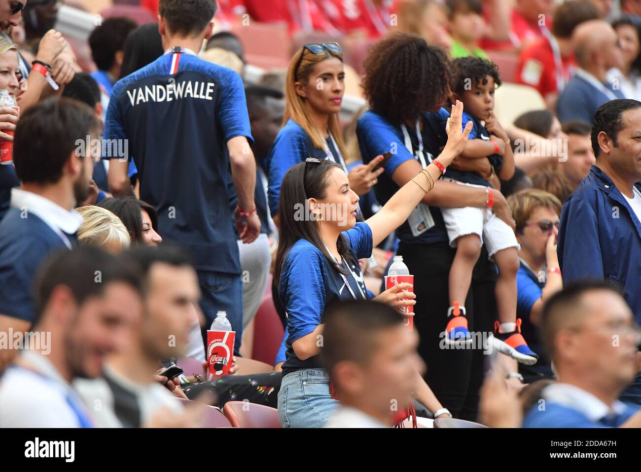 Family of Steven NZONZI during the 2018 FIFA World Cup Russia game ...