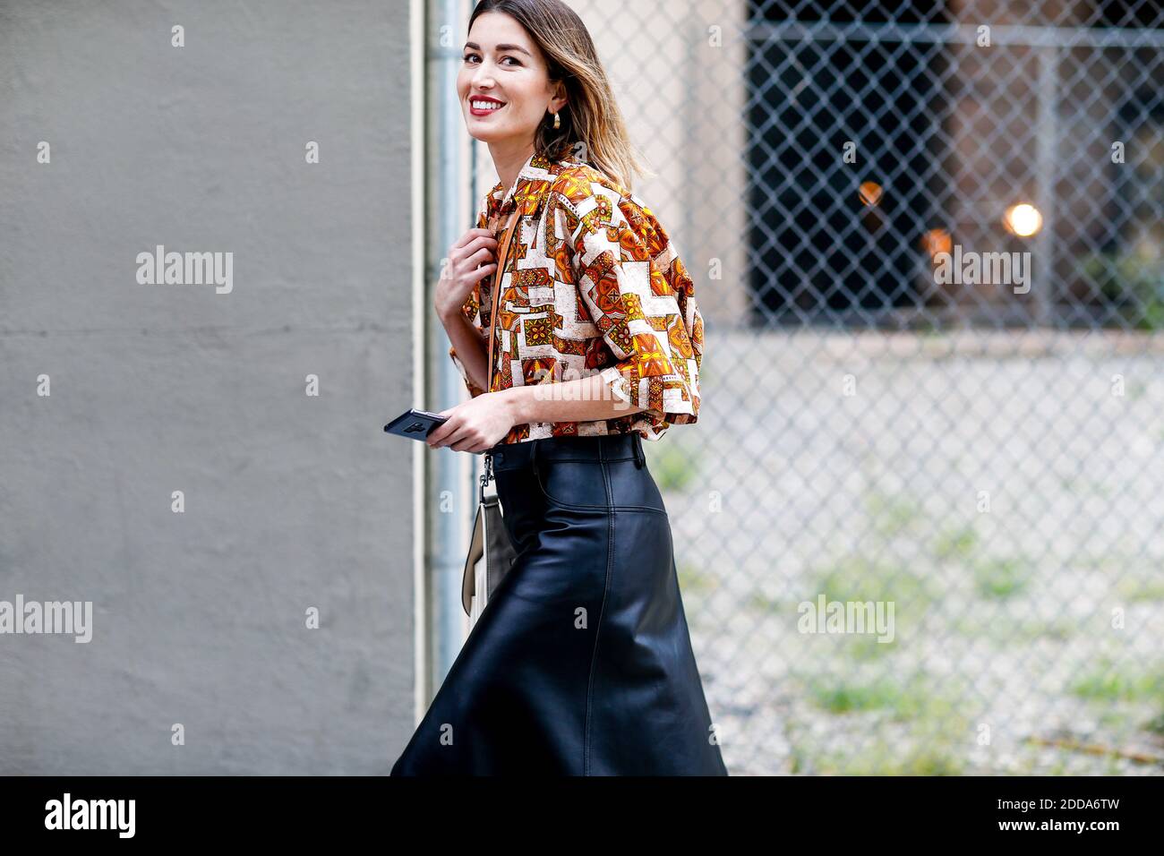 Street style, Carmen Hamilton arriving at Dion Lee spring summer 2019 ...