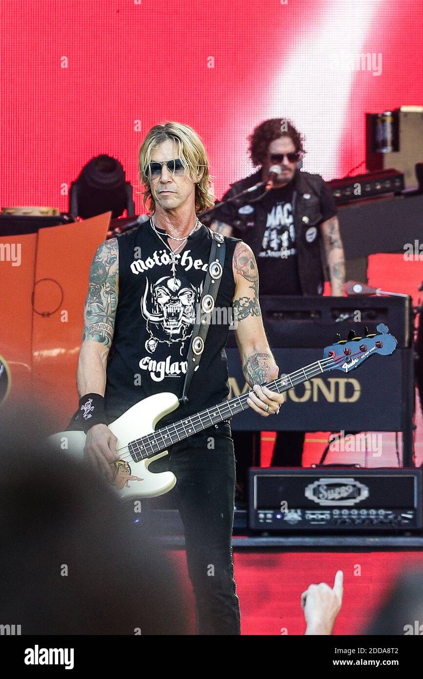 Duff McKagan bass guitarist of Guns N Roses performs live at stade ...
