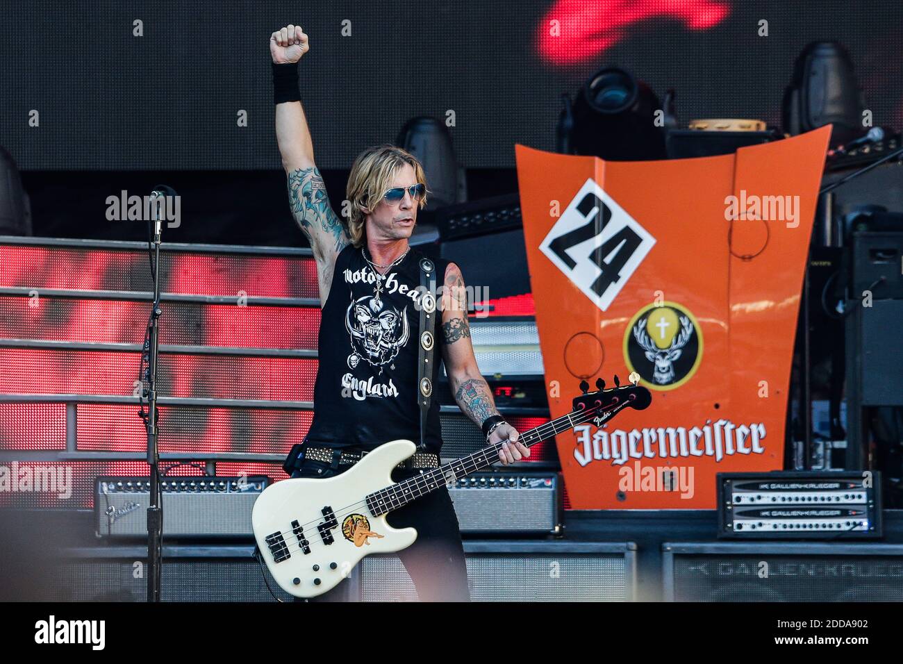 Duff McKagan bass guitarist of Guns N Roses performs live at stade ...