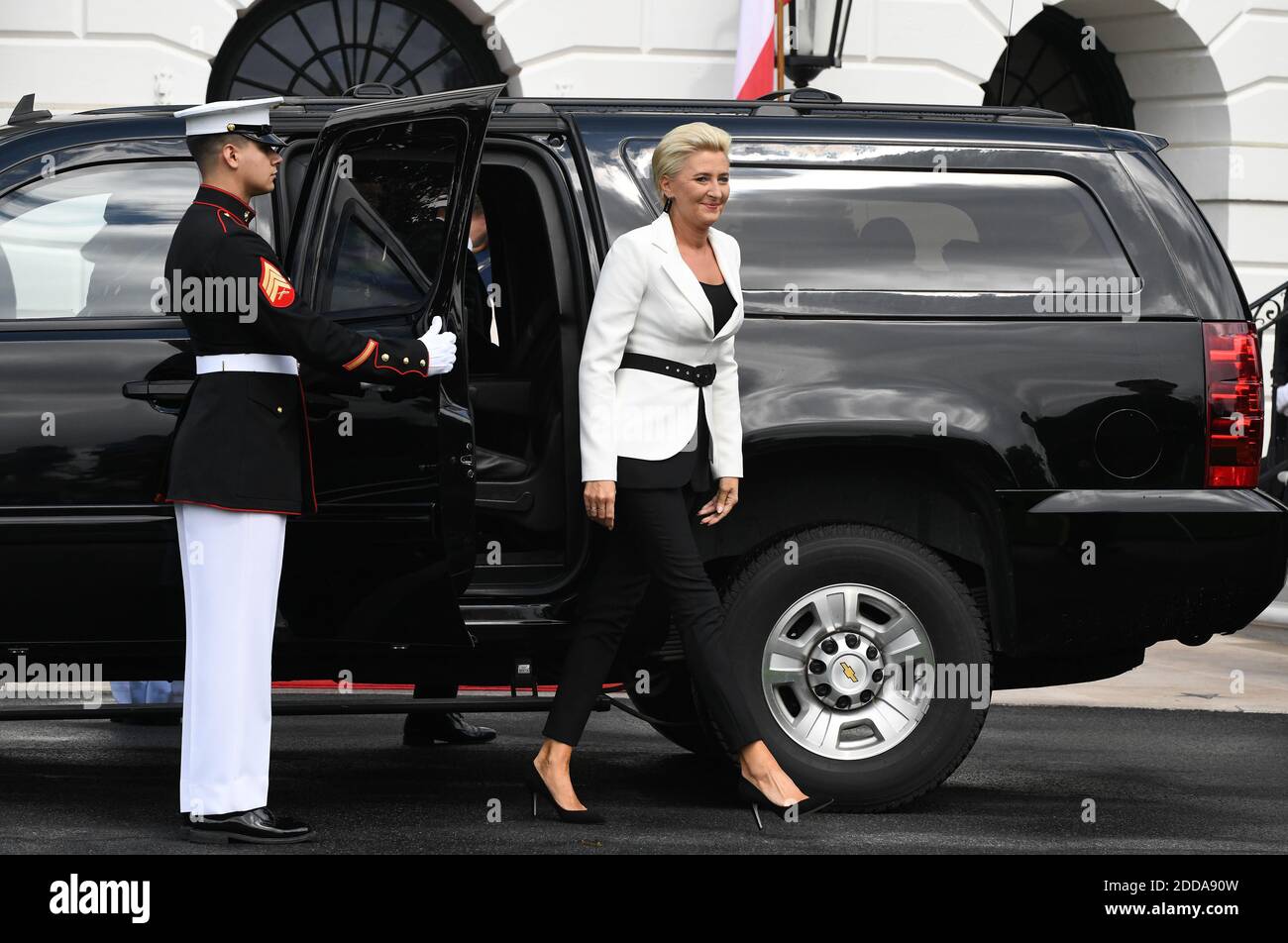 Polish Frst Lady Agata Kornhauser arrives at the White House September ...