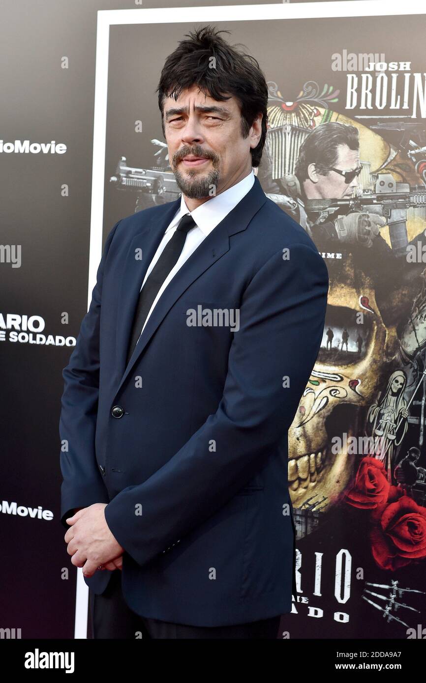 Benicio del Toro attends the premiere of Columbia Pictures' 'Sicario ...