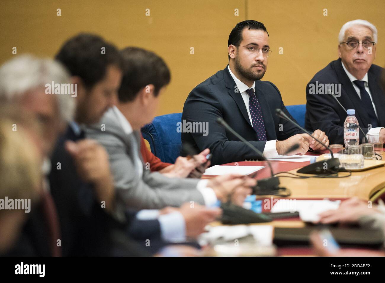 Former Elysee senior security officer Alexandre Benalla appears before ...