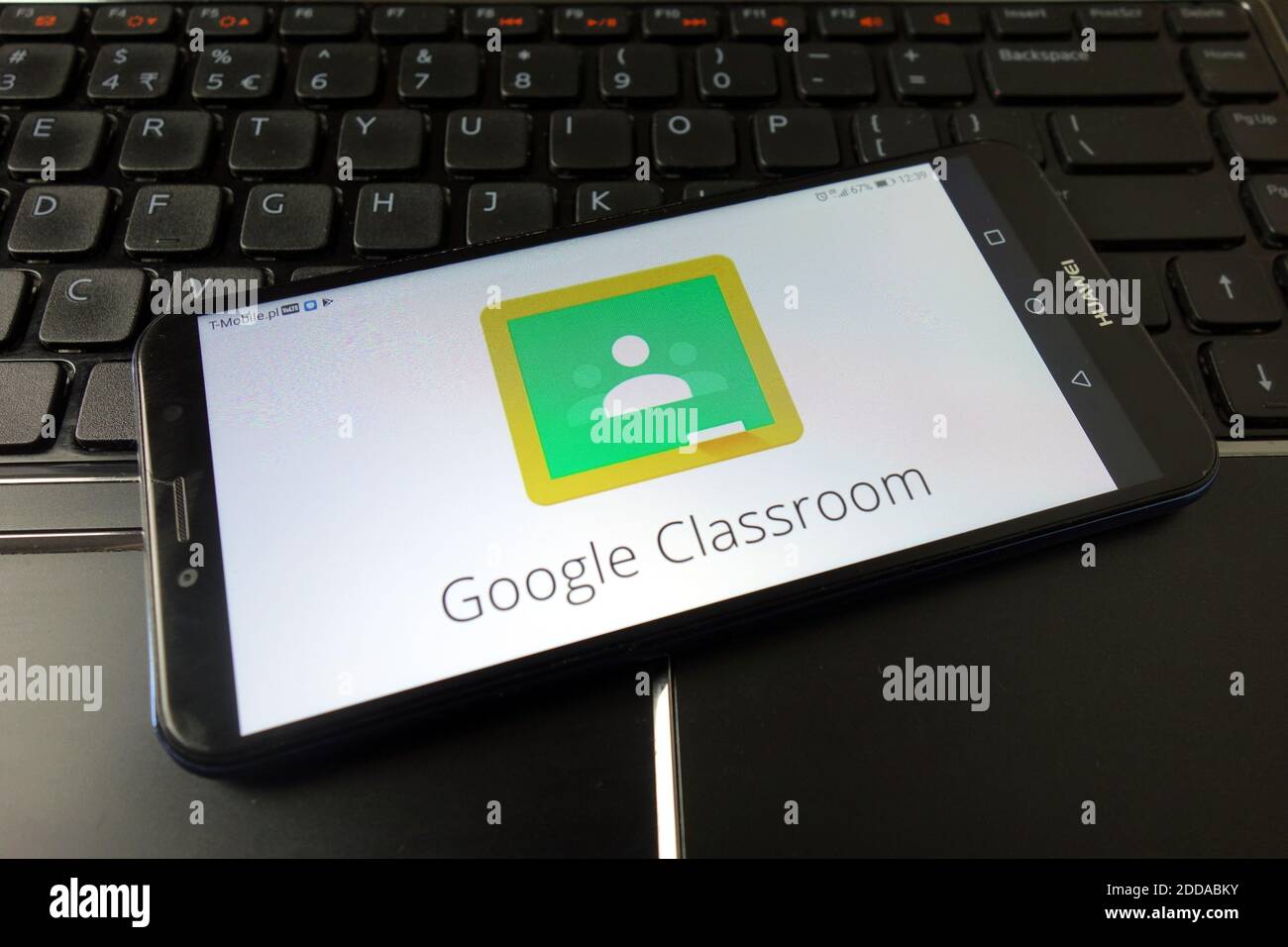 KONSKIE, POLAND - December 21, 2019: Google Classroom web service logo ...
