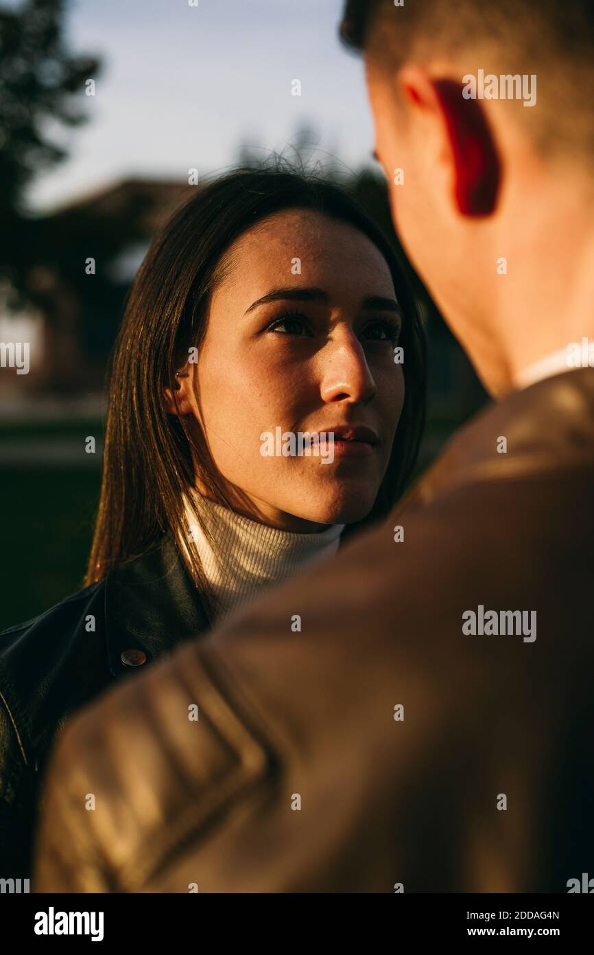 Girlfriend staring at boyfriend hi-res stock photography and images - Alamy